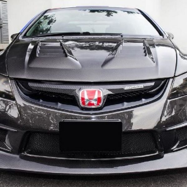 Buy HONDA CIVIC FD/ FD2R 2006 - 2011 JS RACING Style Super Light Weight Real Carbon Fiber Front ...